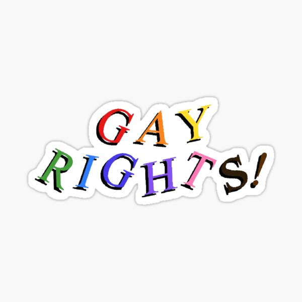 "Gay Rights!" Sticker for Sale by salamemero | Redbubble