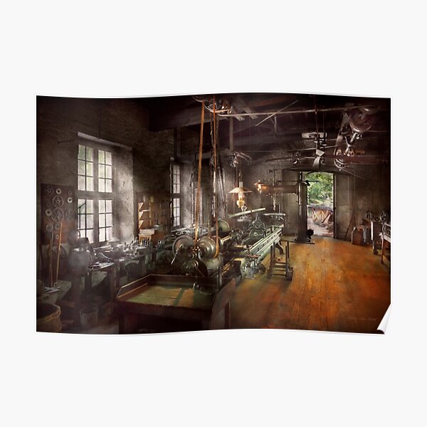 "Machinist - Lathe - A long lathe" Poster for Sale by mikesavad | Redbubble