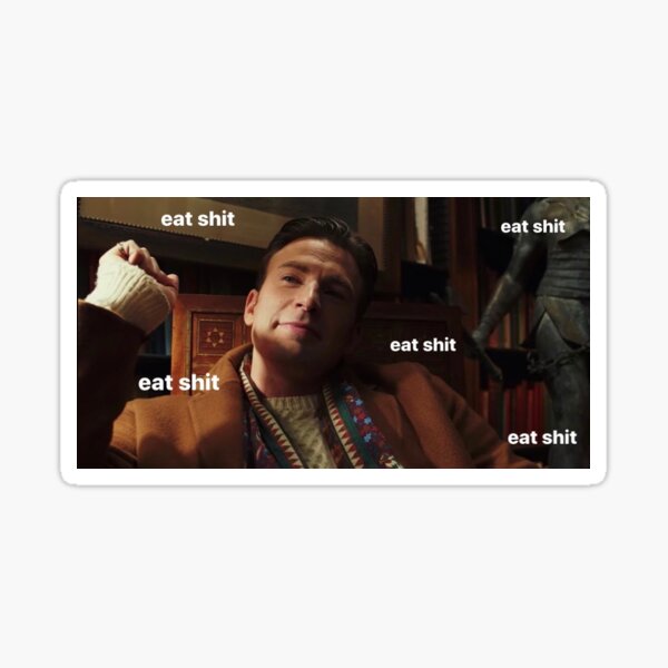 "chris evans in knives out" Sticker for Sale by meghandayyy | Redbubble