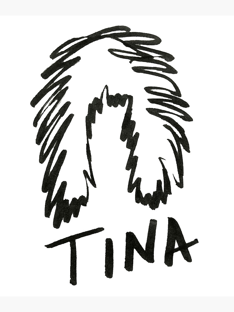 "Tina Turner - Wild Hair Drawing - Black and White" Art Print by ...