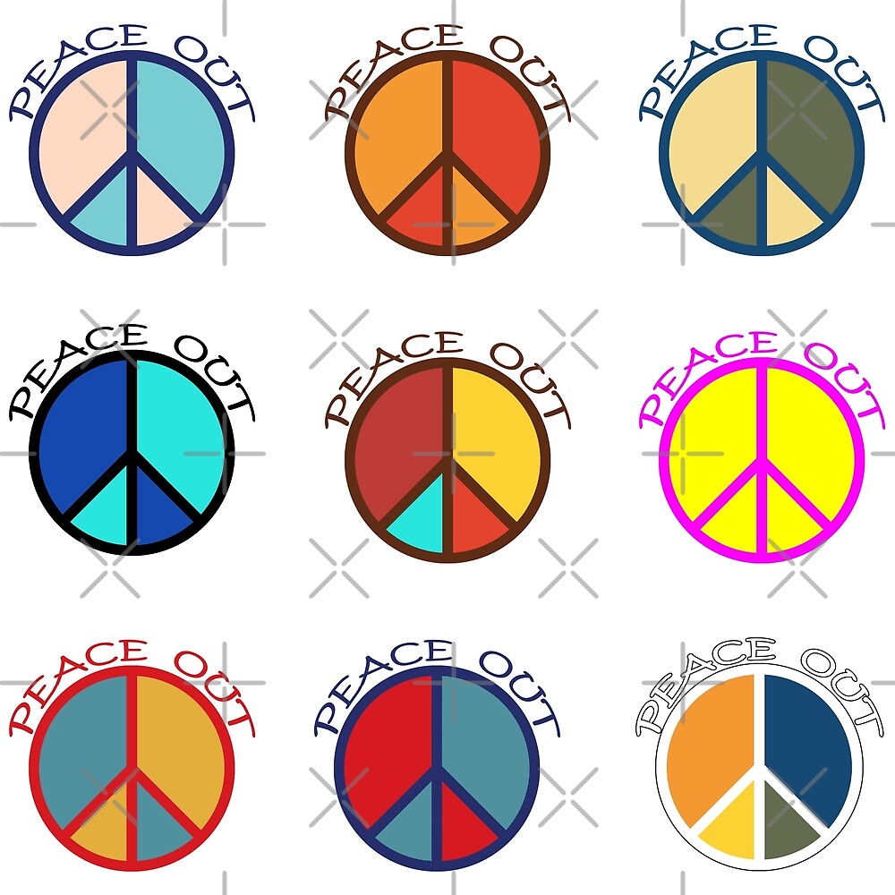 "Peace Out Sticker Pack" by StillMeadow | Redbubble