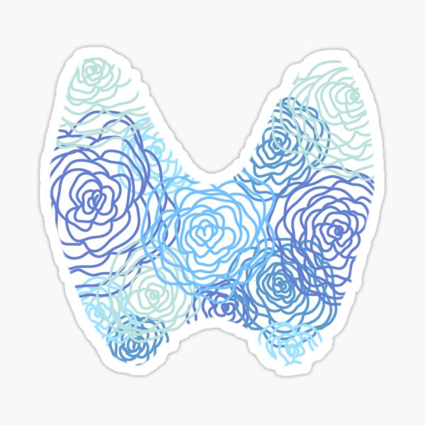"Minimalist Floral Thyroid Disease Awareness " Sticker for Sale by ...