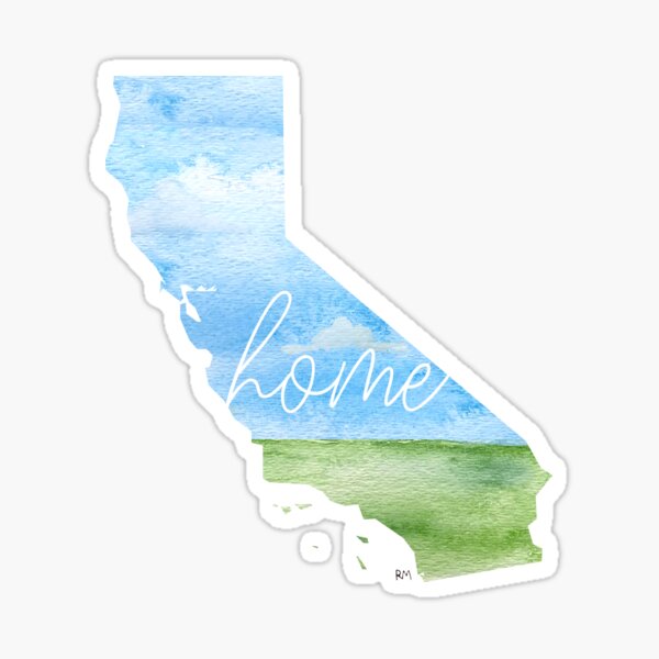 "California Home State" Sticker for Sale by RuthMCreative | Redbubble