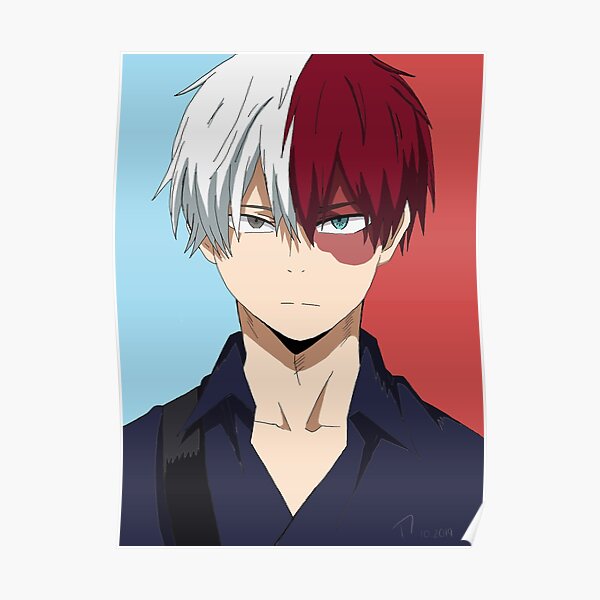 Todoroki Shouto My Hero Academia Poster For Sale By Mlblnr Redbubble