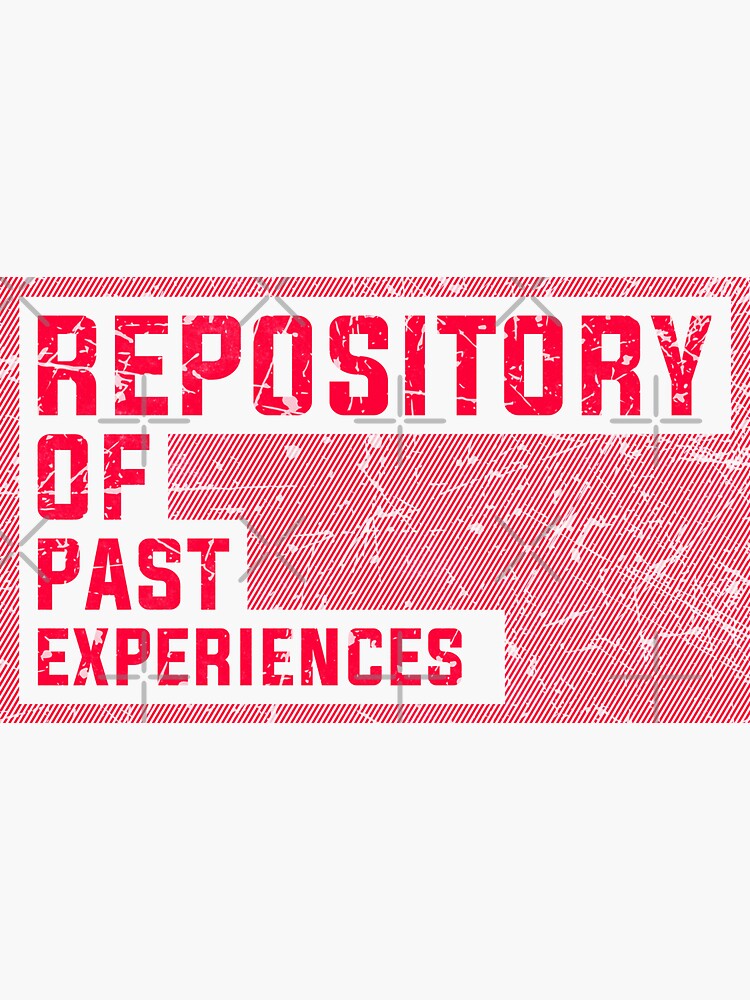 "Repository Of Past Experiences Smart Text Design" Sticker by unihammer ...