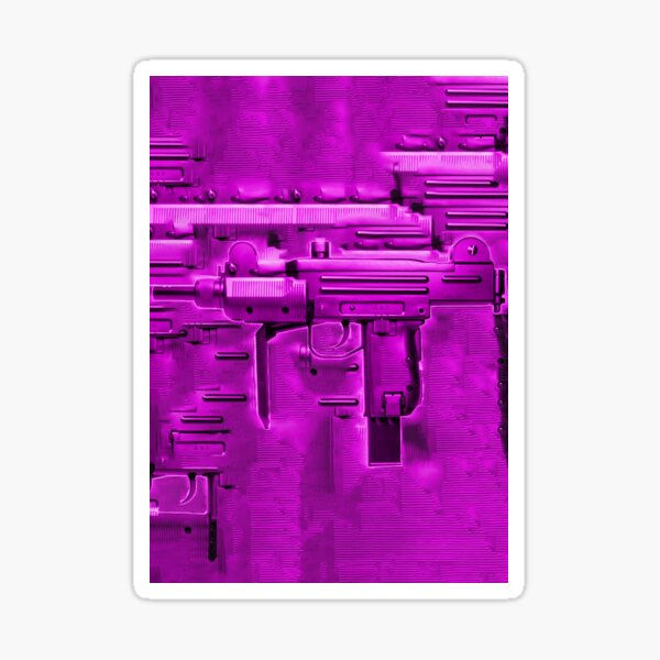 "Pink Uzi" Sticker for Sale by infusedsmoke | Redbubble