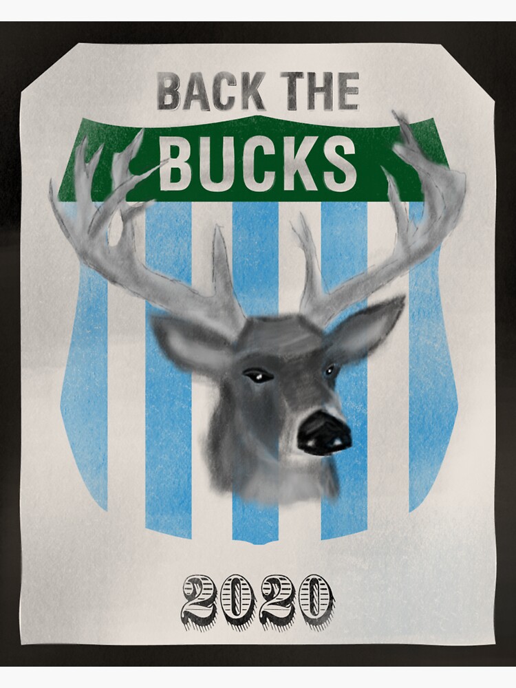 "Back the Bucks 2020 Team" Sticker by AJW3-Art | Redbubble