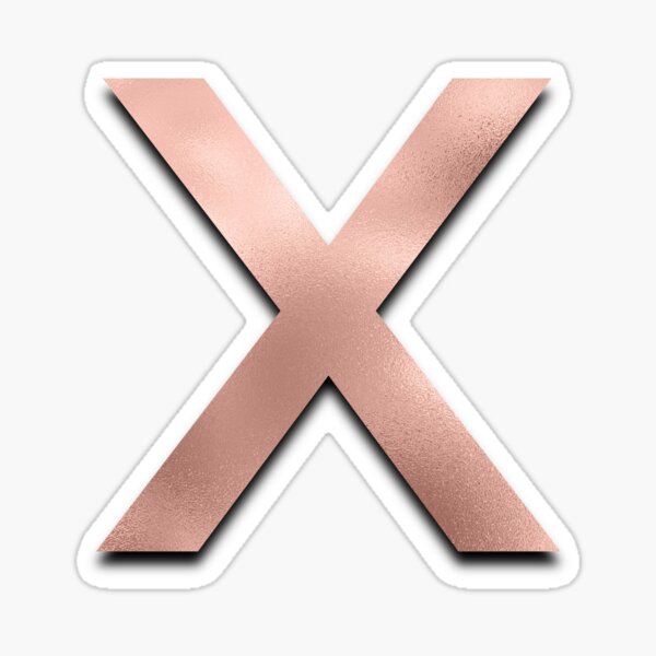 "Rose Gold Monogram X" Sticker for Sale by Boo-illustrates | Redbubble