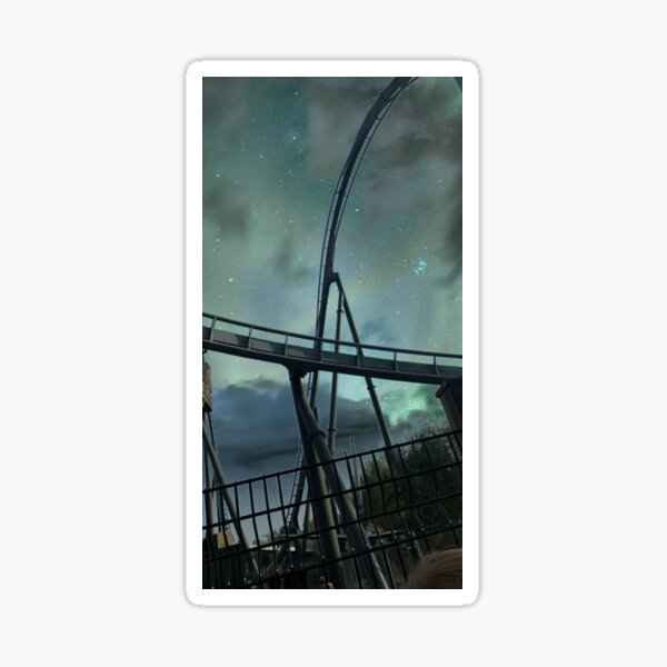 "rollercoaster at night effect" Sticker by xelliex234 | Redbubble