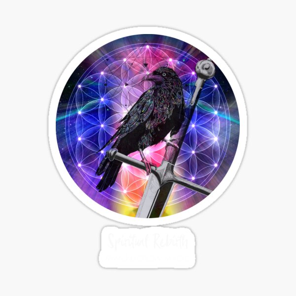 "Cosmic Rebirth - Raven/Crow Magic" Sticker for Sale by art-tonic ...