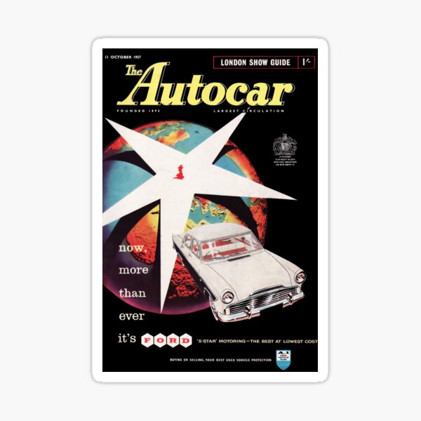 "FORD CONSUL - MAGAZINE COVER" Sticker for Sale by ThrowbackMotors ...