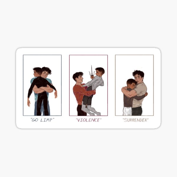"Damian's Guide to Surviving Grayson Hugs" Sticker for Sale by ...