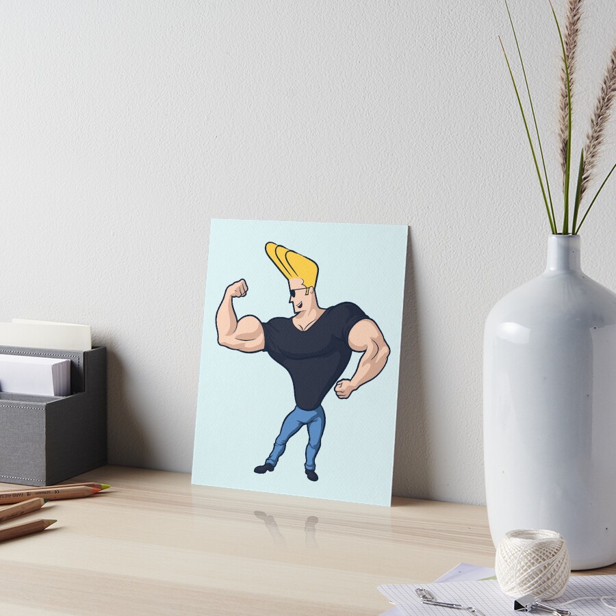 "Johnny Bravo™ Flex" Art Board Print for Sale by SmanesDesign | Redbubble