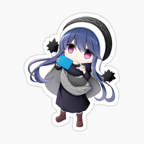 "Rin Shima Shasshin | Yuru Camp (Laid Back Camp)" Sticker for Sale by ...