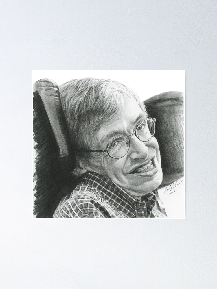 "Stephen Hawking - Timeless Smile" Poster for Sale by allthumbs | Redbubble