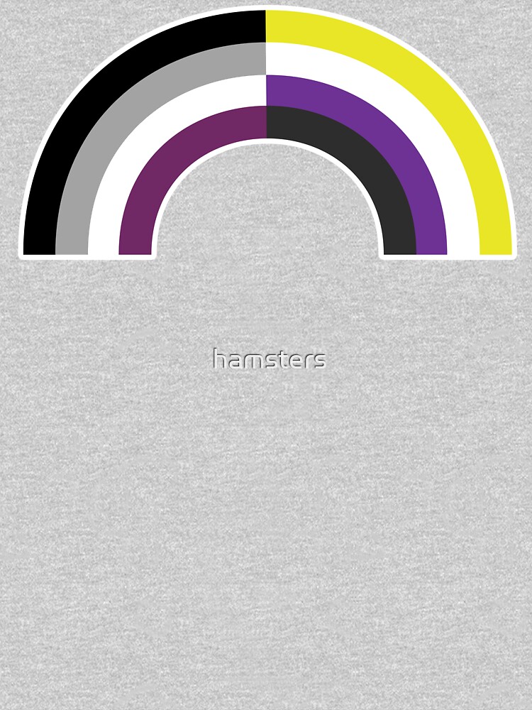"Non-Binary Asexual Rainbow" T-shirt for Sale by hamsters | Redbubble ...