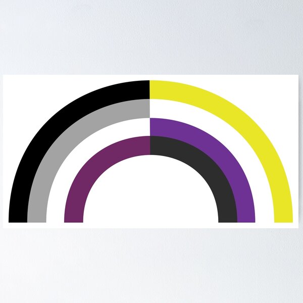 "Non-Binary Asexual Rainbow" Poster for Sale by hamsters | Redbubble