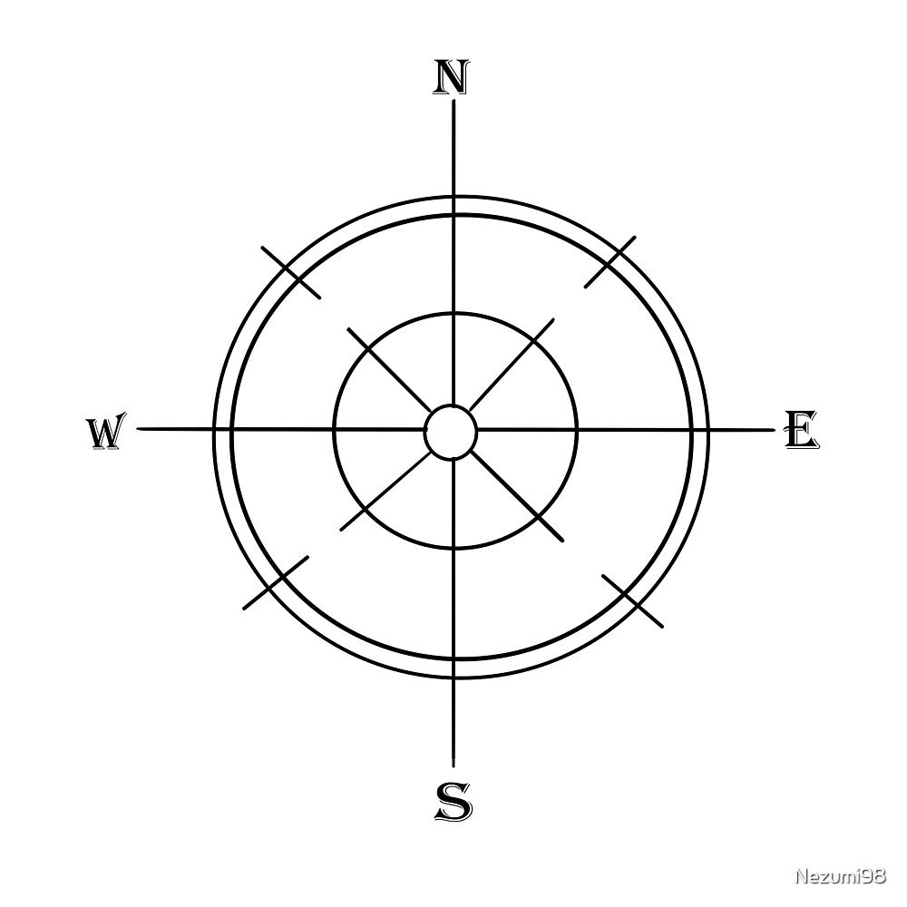 "Minimalist Compass" by Nezumi98 | Redbubble