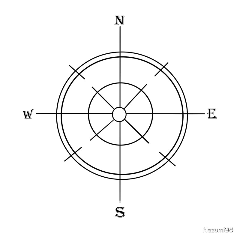 "Minimalist Compass" by Nezumi98 | Redbubble