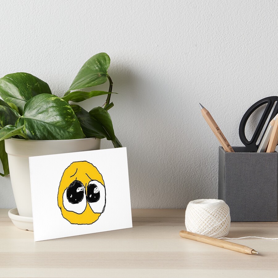 "Sad cursed emoji" Art Board Print by jenmish | Redbubble