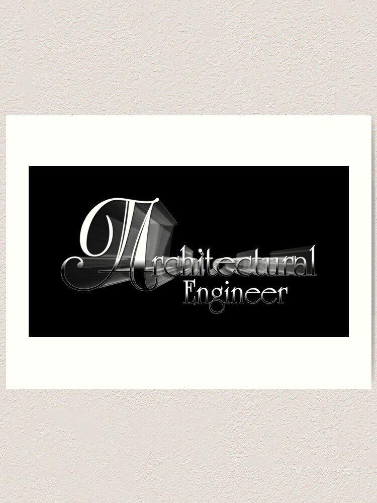 "Architectural Engineer Typography Artwork - Architects Merch" Art ...
