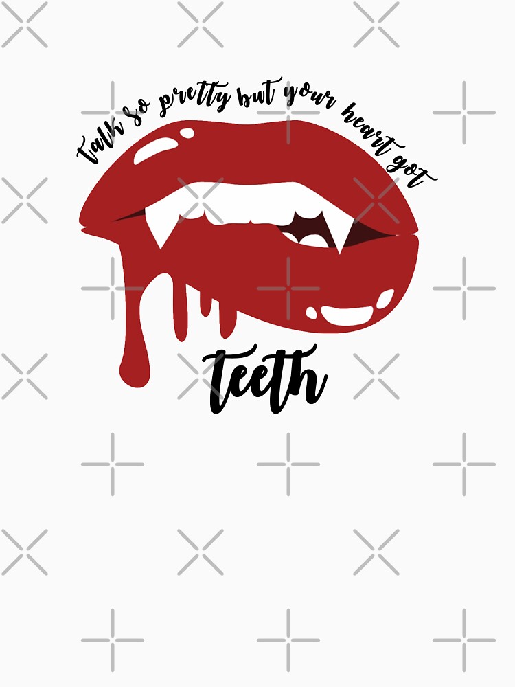 "Heart Got Teeth Lyrics" T-shirt for Sale by halfaheart | Redbubble ...
