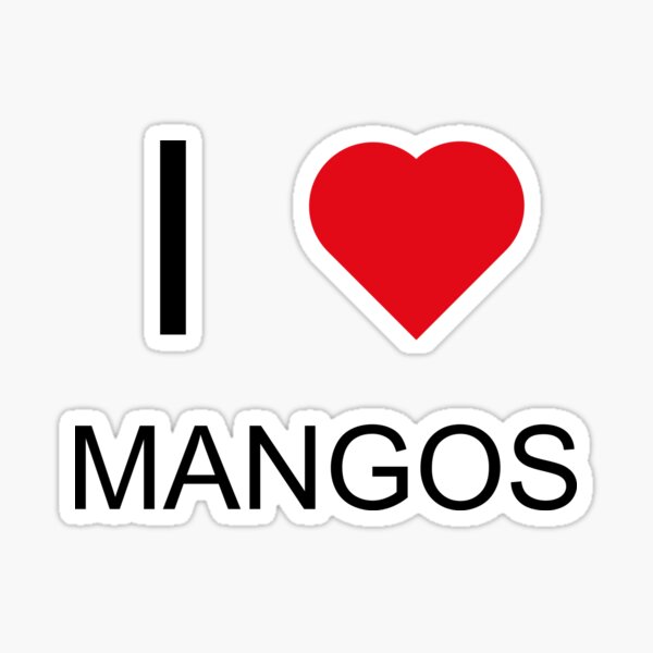 "I Love Mangos" Sticker for Sale by brewprints | Redbubble