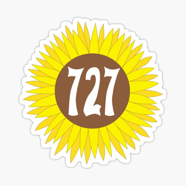 "Hand Drawn Florida Sunflower 727 Area Code" Sticker for Sale by ...