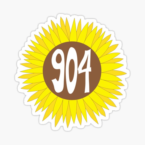 "Hand Drawn Florida Sunflower 904 Area Code" Sticker for Sale by ...