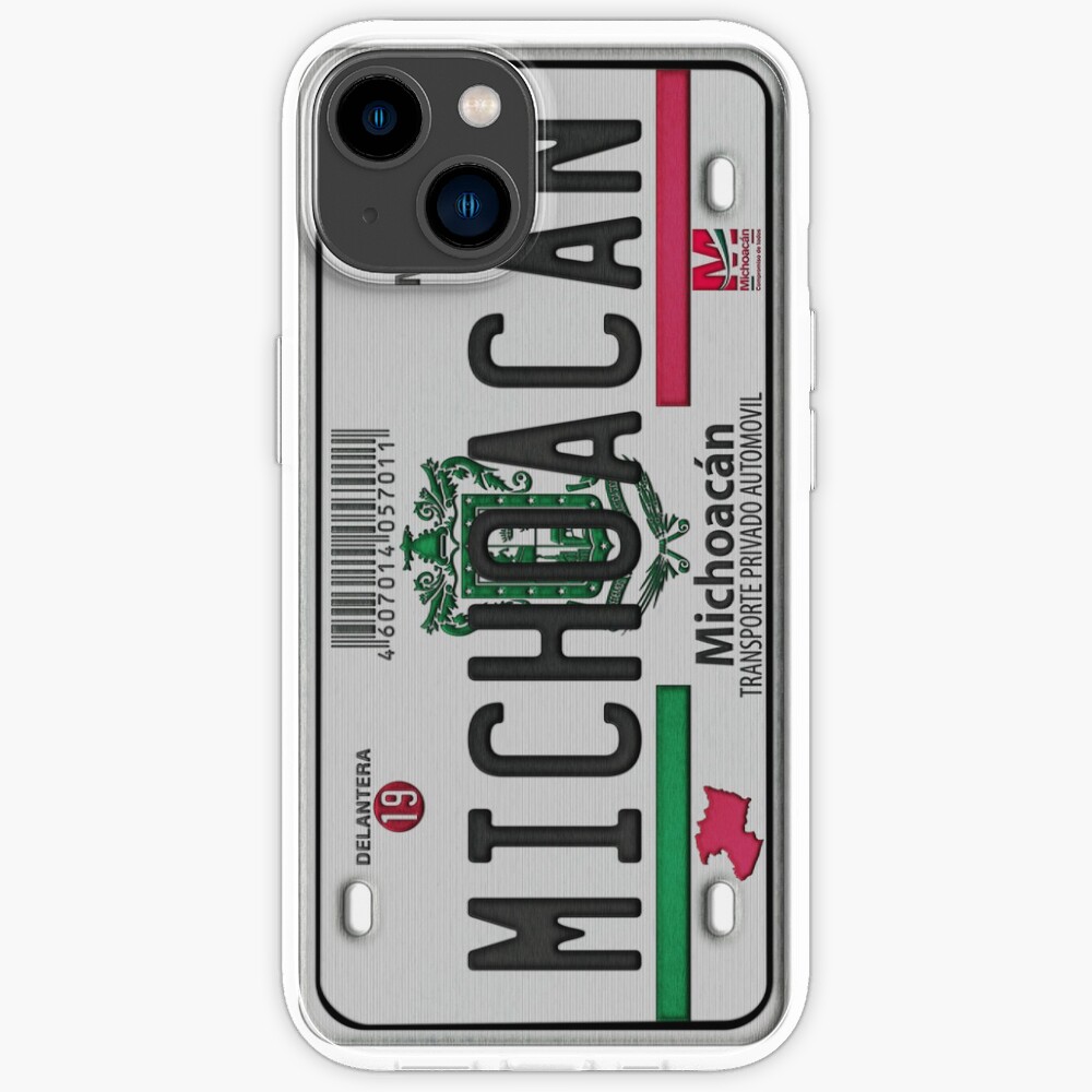 "Michoacan License Plate Embroidery Effect Design" iPhone Case for Sale ...