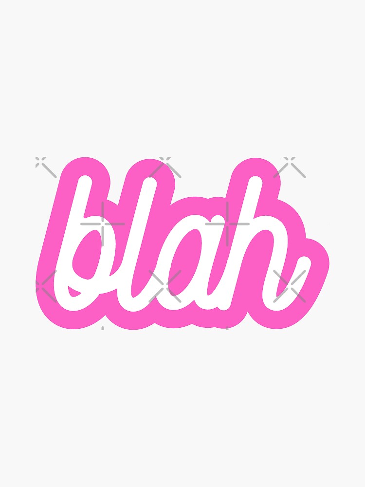 "blah - pink and purple" Sticker for Sale by littlearrow | Redbubble