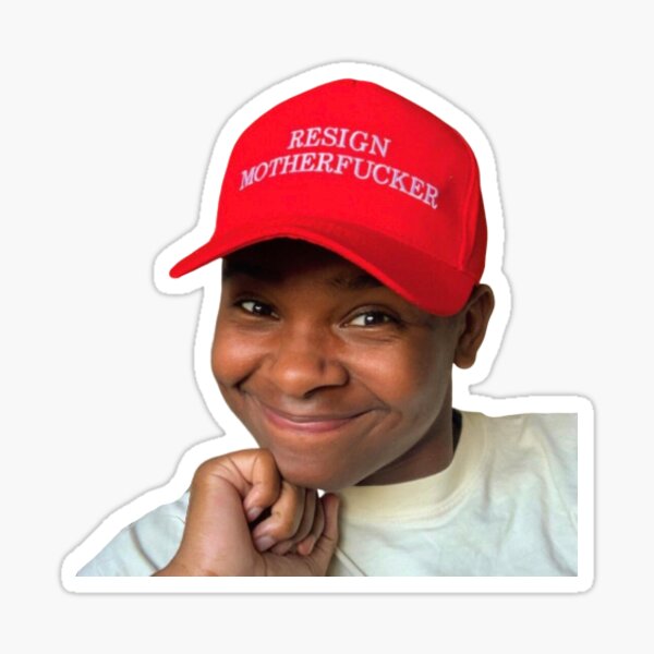 "resign motherfucker" Sticker by matzoballsoup | Redbubble
