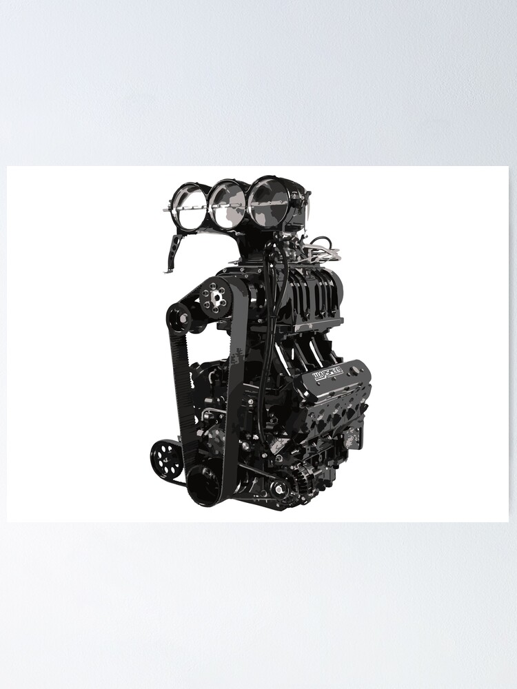 "Supercharged LS V8 Engine" Poster by HoskingInd | Redbubble