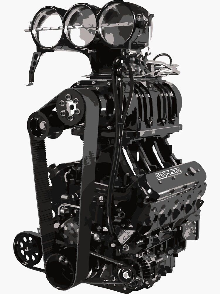 "Supercharged LS V8 Engine" Sticker for Sale by HoskingInd | Redbubble