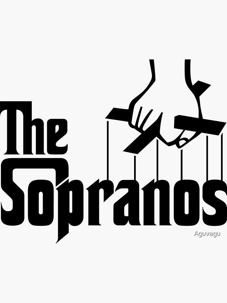"The Sopranos Logo (The Godfather mashup) (Black)" Stickerundefined by ...
