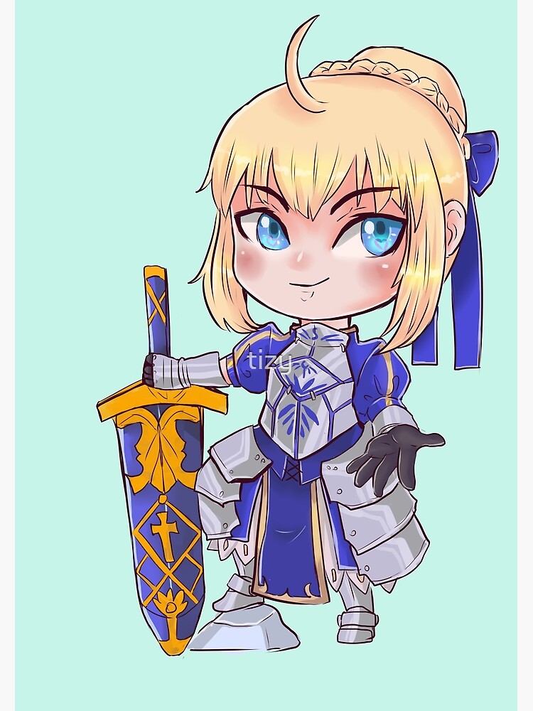 "saber chibi" Poster for Sale by tizy | Redbubble