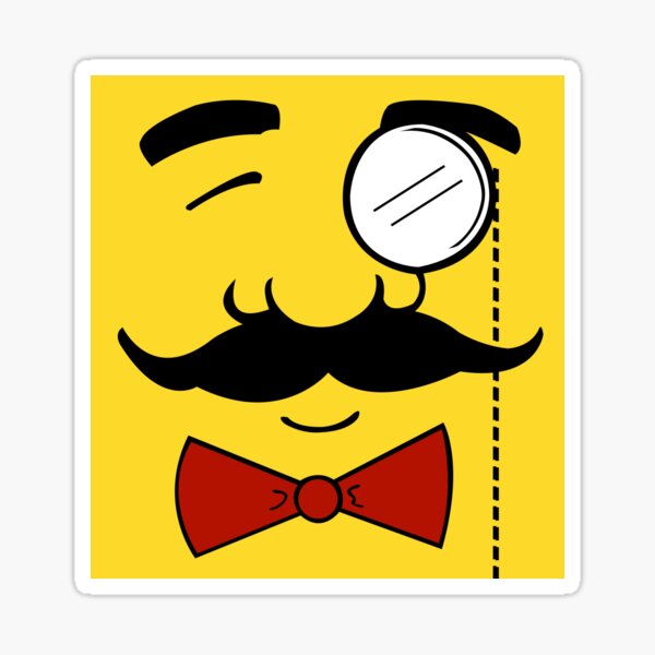 "Gentleman with a Monocle" Sticker for Sale by maloryclancy | Redbubble