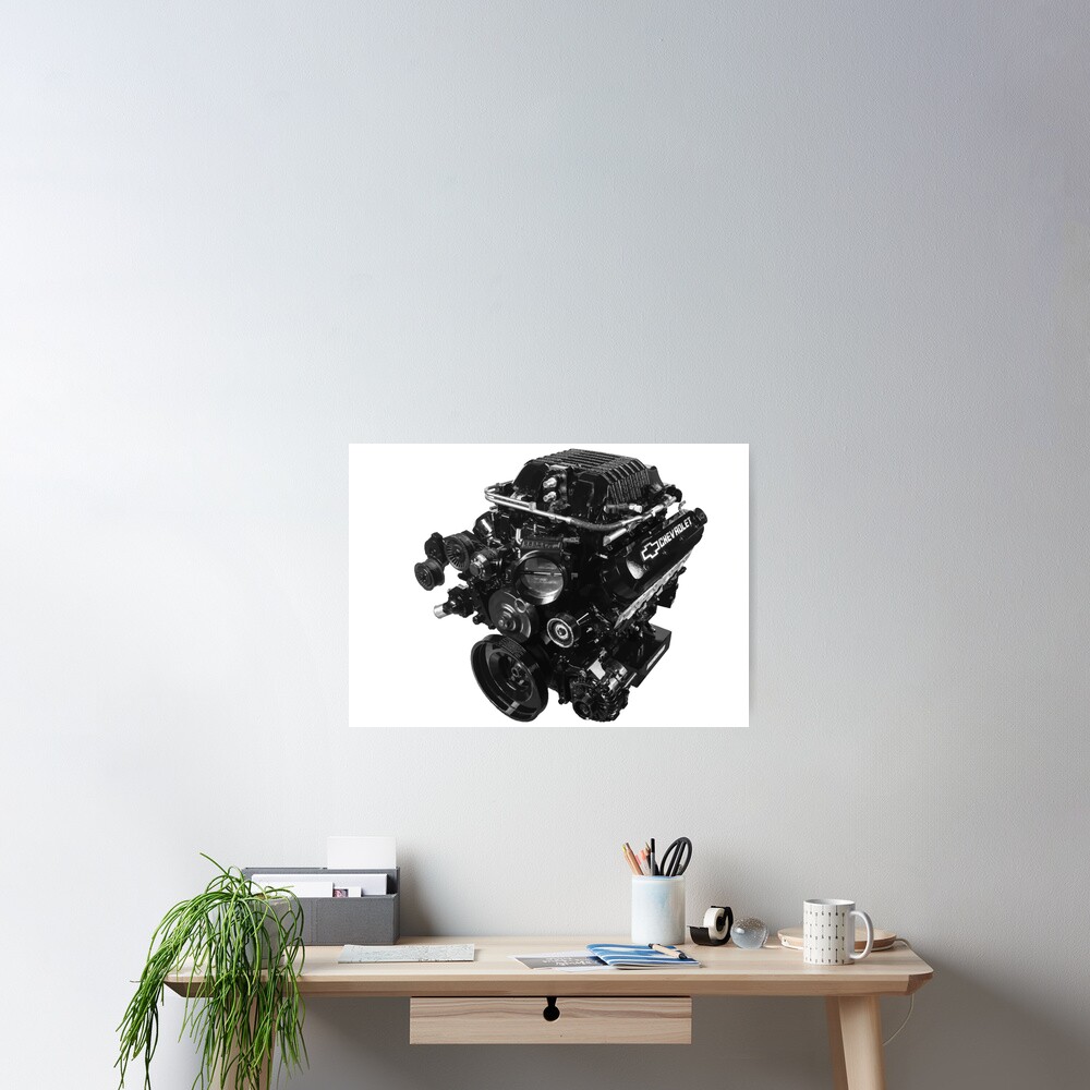 "LSA Supercharged V8 Engine" Poster for Sale by HoskingInd | Redbubble