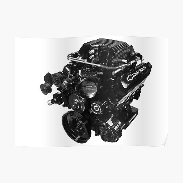 "LSA Supercharged V8 Engine" Poster for Sale by HoskingInd | Redbubble