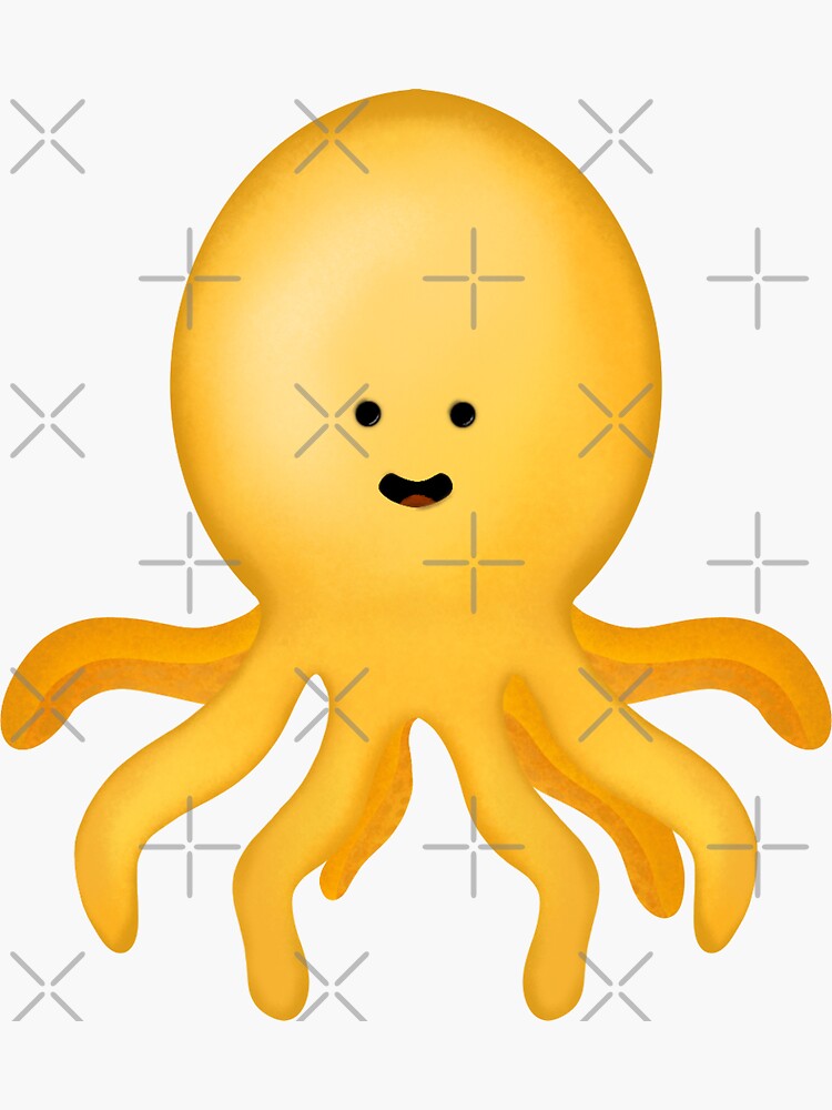 "Octopus friend" Sticker by Dawndesignshop | Redbubble