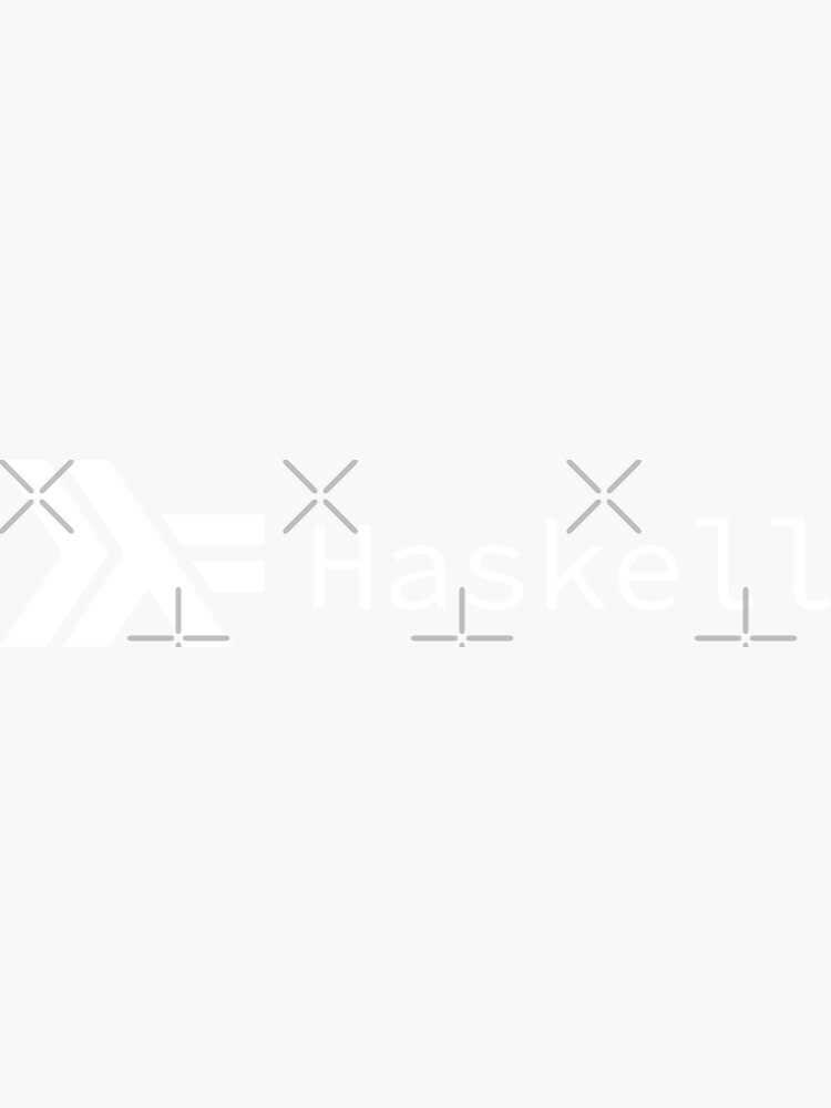 "Haskell white text" Sticker for Sale by arctide | Redbubble