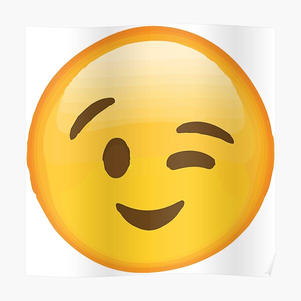 "Winky Face Emoji" Poster for Sale by ericbracewell | Redbubble