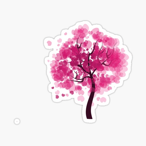 "Cherry Blossom Tree" Sticker for Sale by BalloonPrints | Redbubble