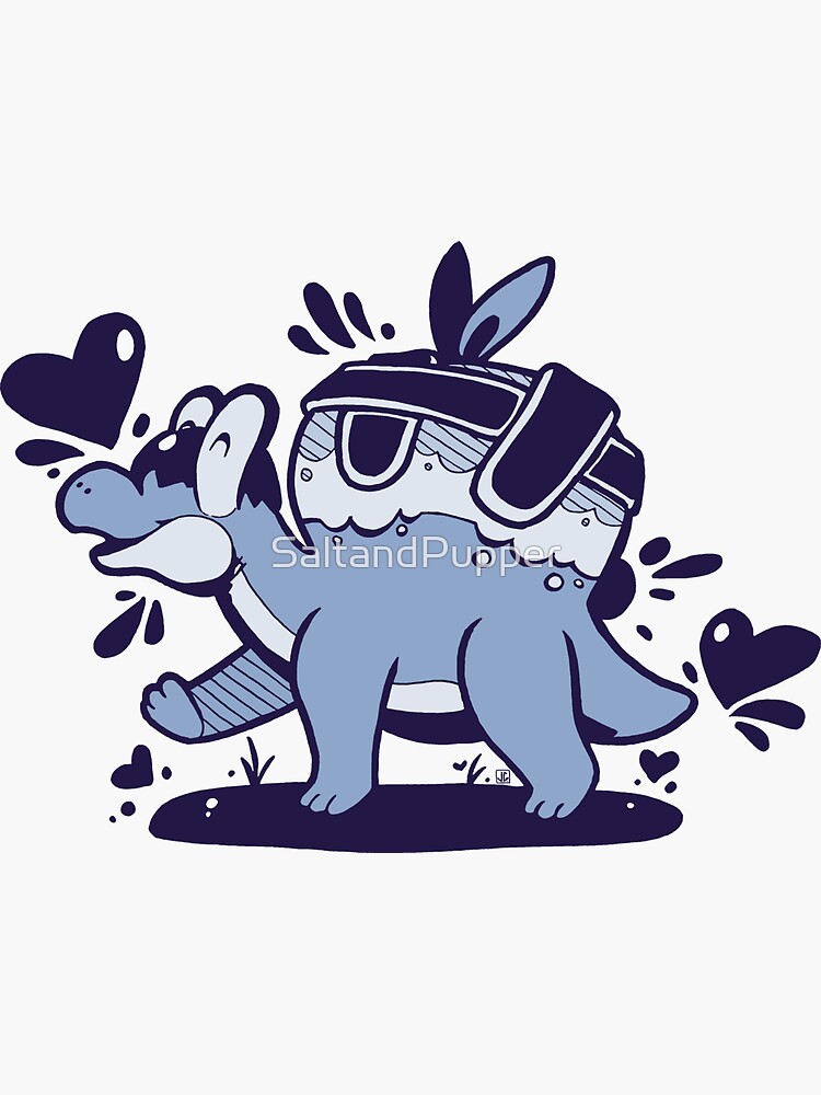 "Appletun - Blue" Sticker by SaltandPupper | Redbubble
