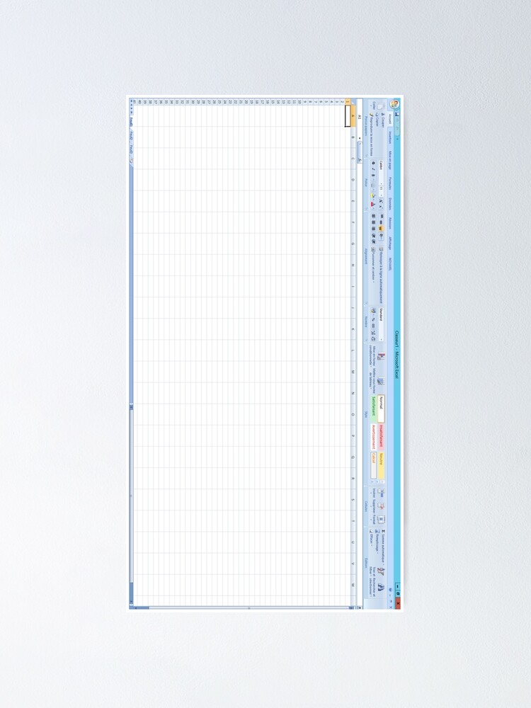 "Excel spreadsheet 2007" Poster by ghjura | Redbubble
