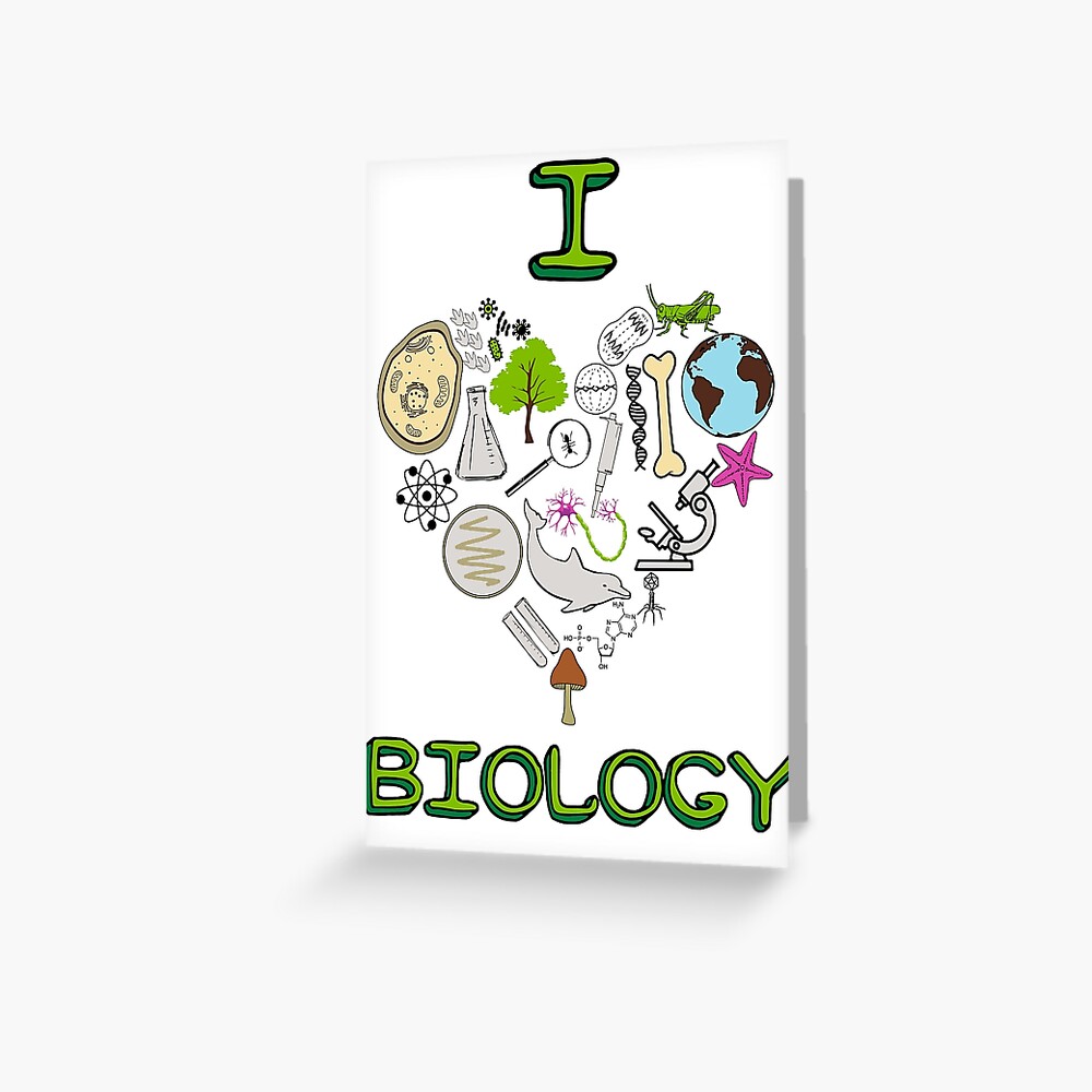 "I love biology" Greeting Card for Sale by Aethel-92 | Redbubble