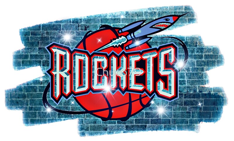 "Old School Rockets Basketball Logo" by Chuco79 | Redbubble