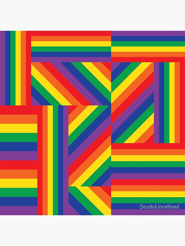 "Geometric modern Rainbow Pride Pattern" Poster by StudioUnrefined ...