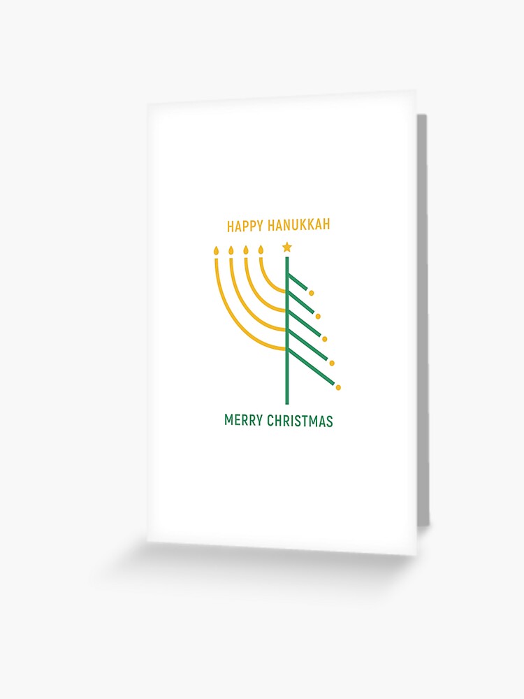 "Merry Christmas, Happy Hanukkah card" Greeting Card for Sale by ...