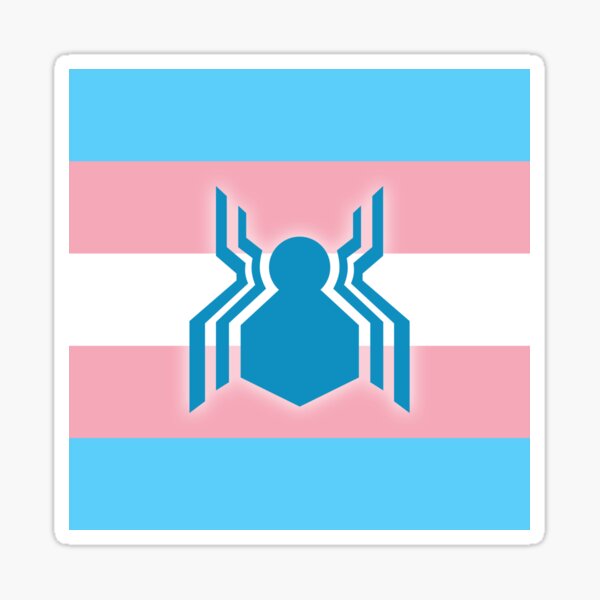 "Spider-Trans Pride (Blue)" Sticker for Sale by transboyeddie | Redbubble